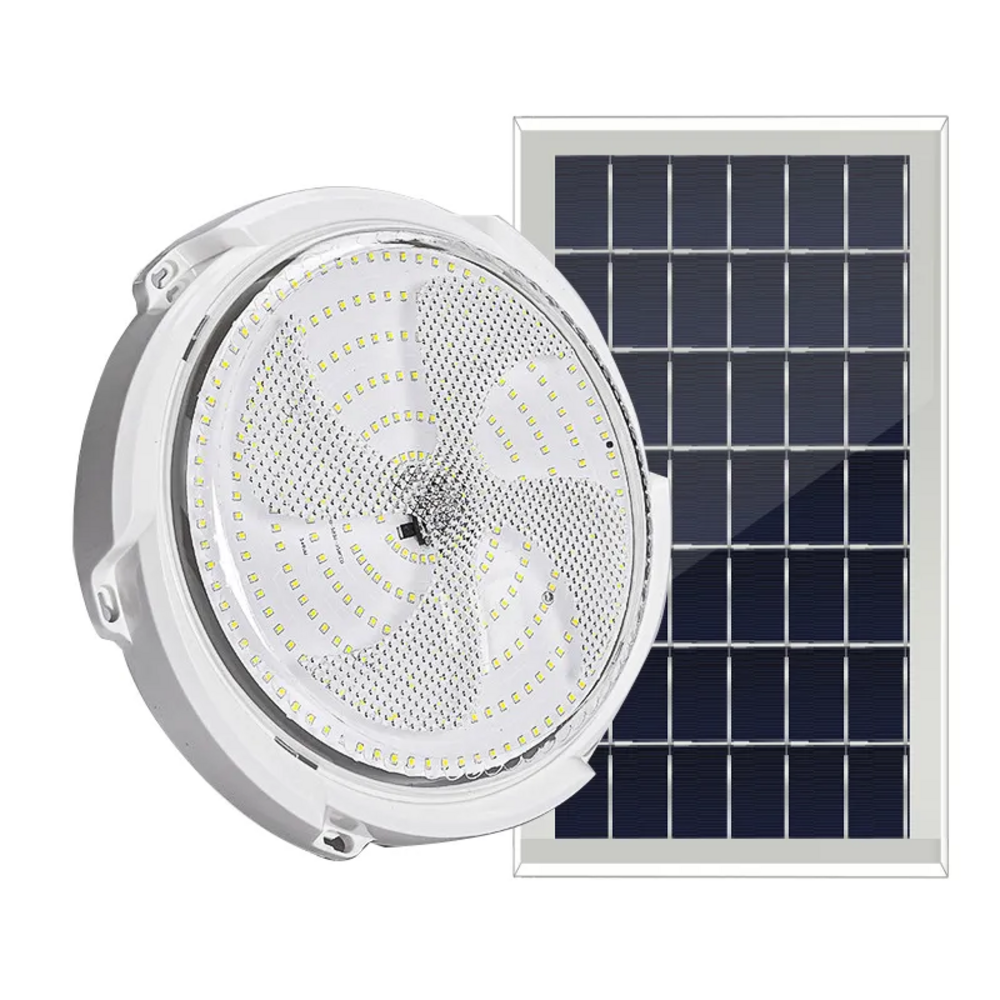 Solar Powered LED Ceiling Panel Light Fixture Sun Charge Solar Roof ...